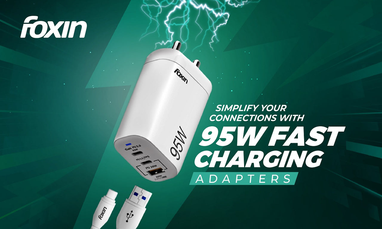 Simplify Your Connections with Foxin Multi-Port 95W Fast Charging Adap