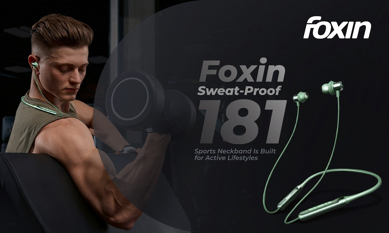 Foxin Sweat-Proof FoxBeat 181 Sports Neckband Is Built for Active Life