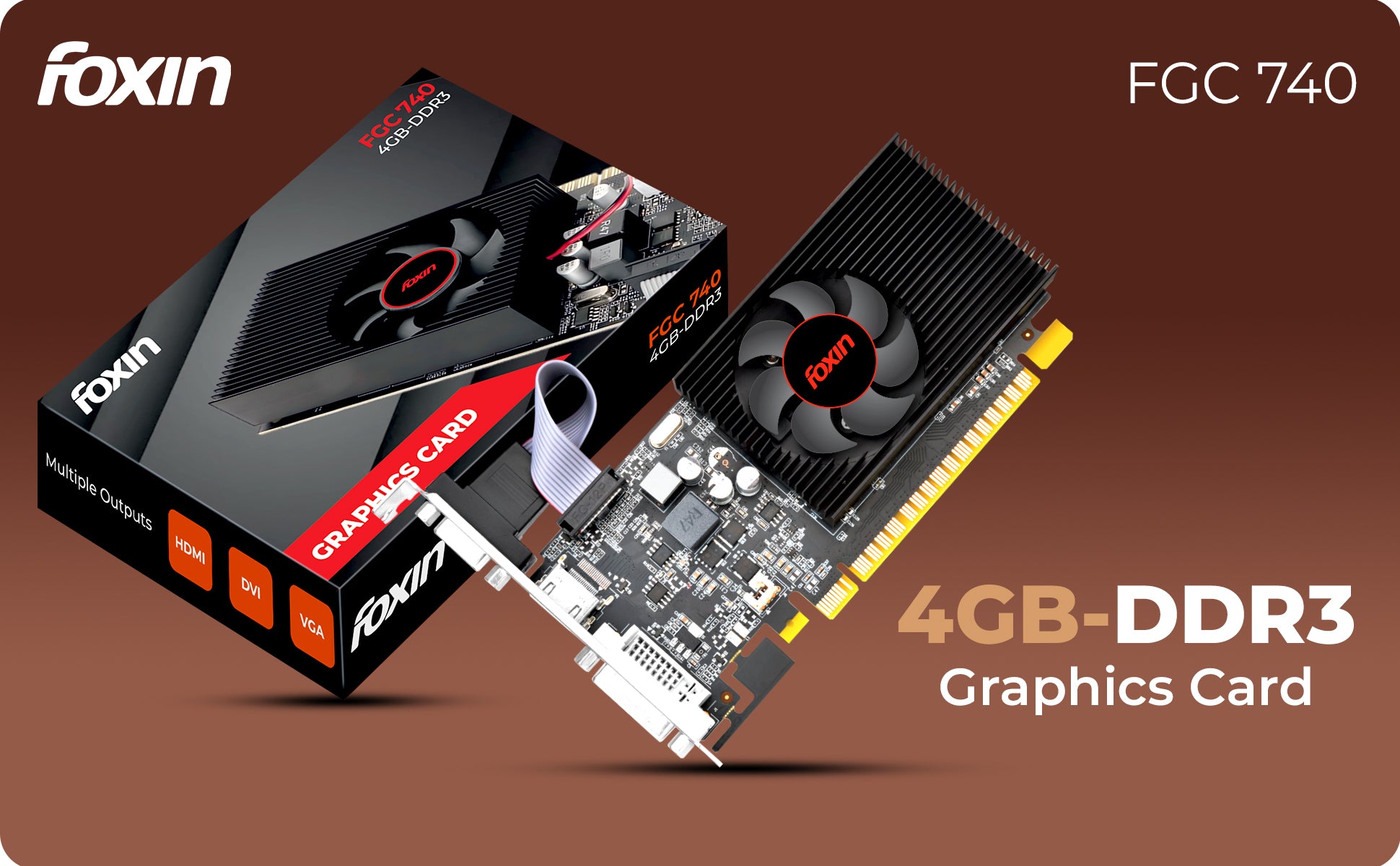 Foxin FGC 740 4GB DDR3 Graphics Card | 128-bit GPU