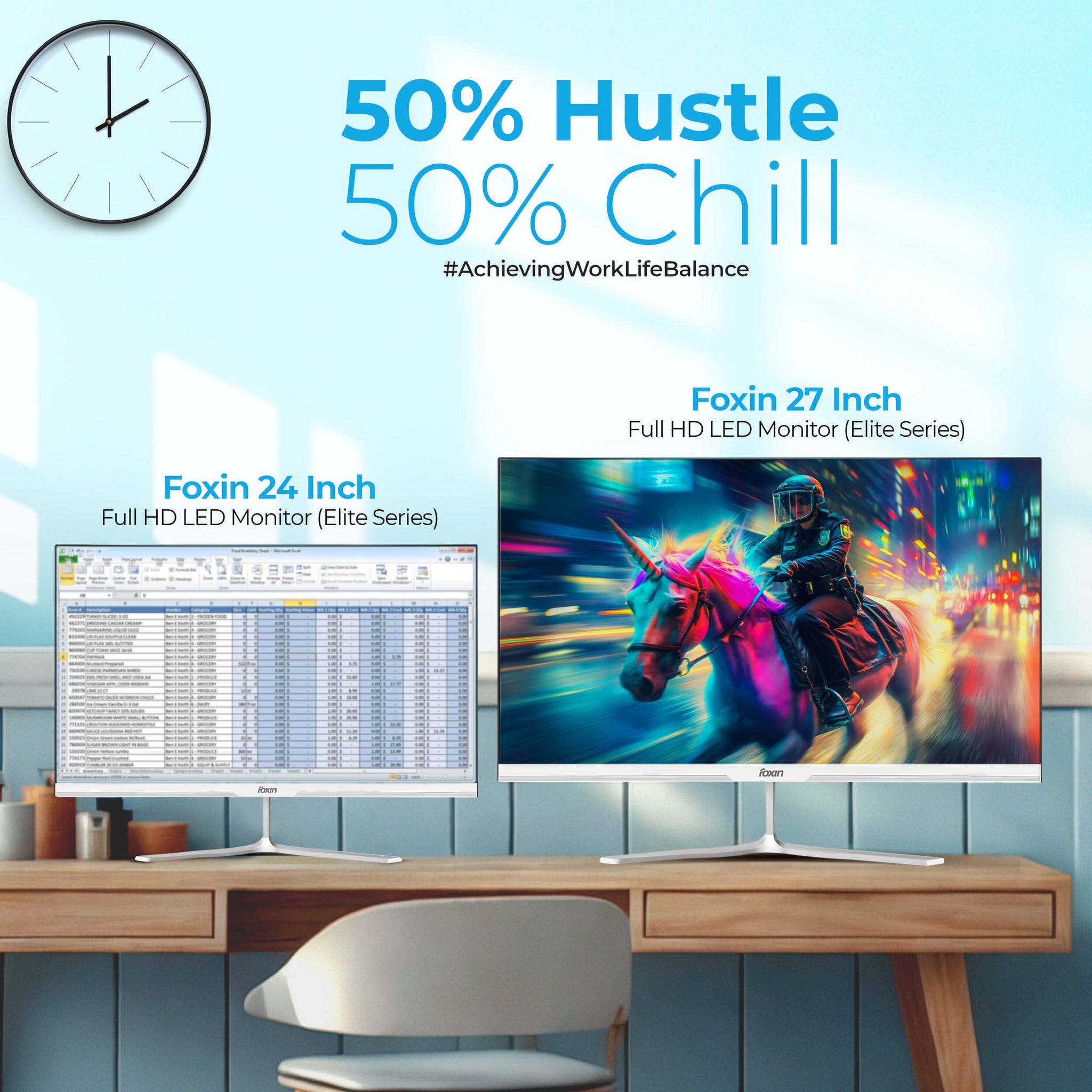 Foxin 24 Inch Full HD LED Monitor - Foxin Brand Store