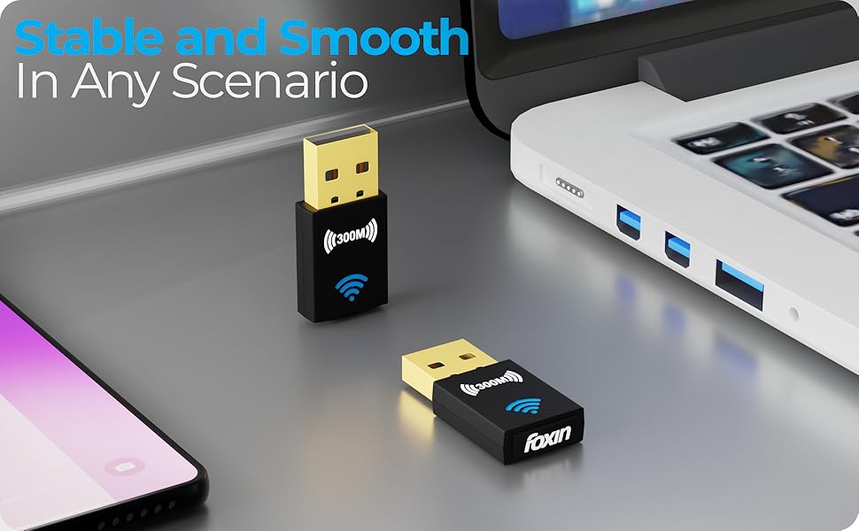 Foxin Nano 300 Mbps Wireless USB Wi-Fi Adapter