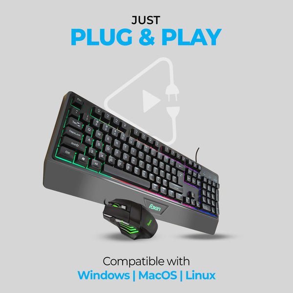 Buy Foxin Endeavour Gaming Keyboard Mouse Combo Wired - Foxin Brand Store