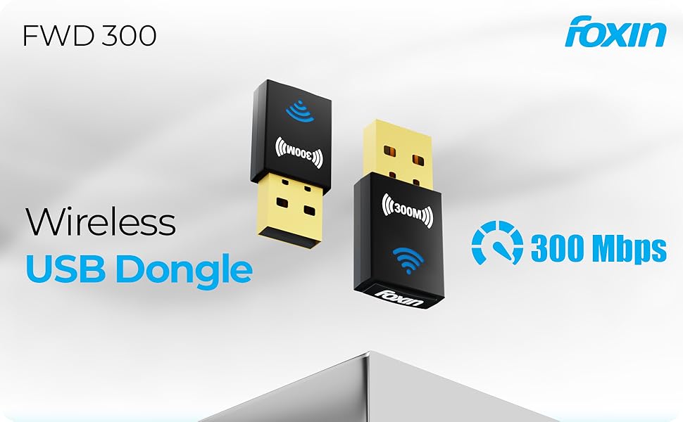 Foxin Nano 300 Mbps Wireless USB Wi-Fi Adapter